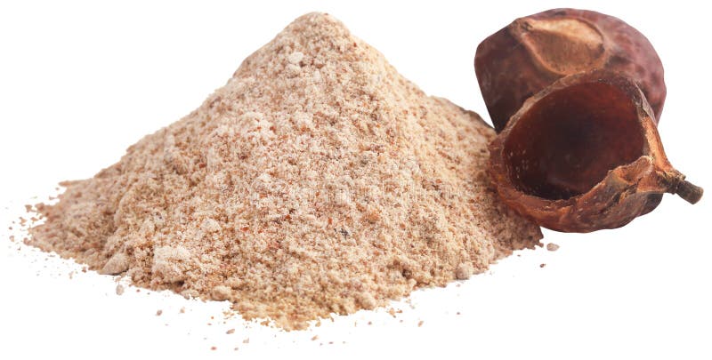 Aritha or Sapindus Mukorossi with Powder Stock Photo - Image of brown ...