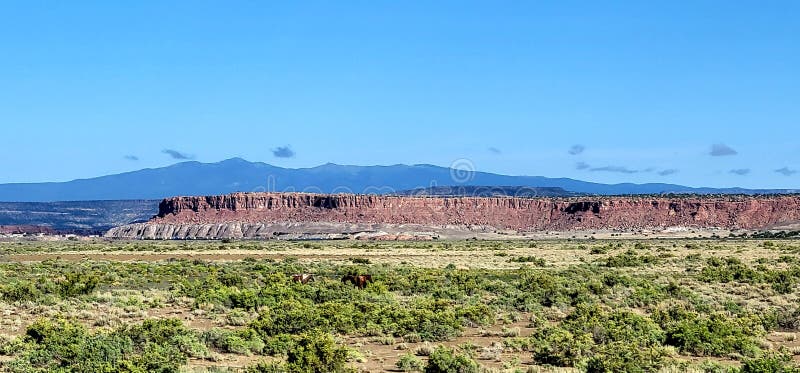 Arizona Blue Sky Land Mountain View Stock Image - Image of valley ...