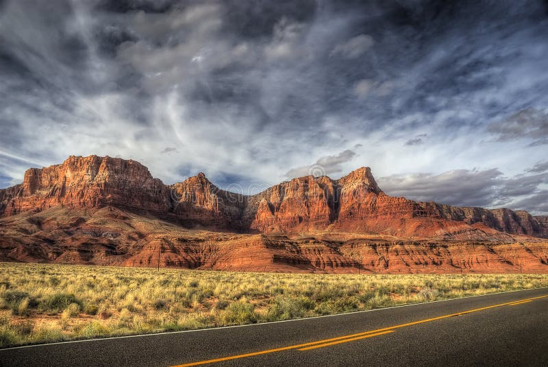 Arizona Cliffs stock image. Image of rock, road, cliffs - 20077461