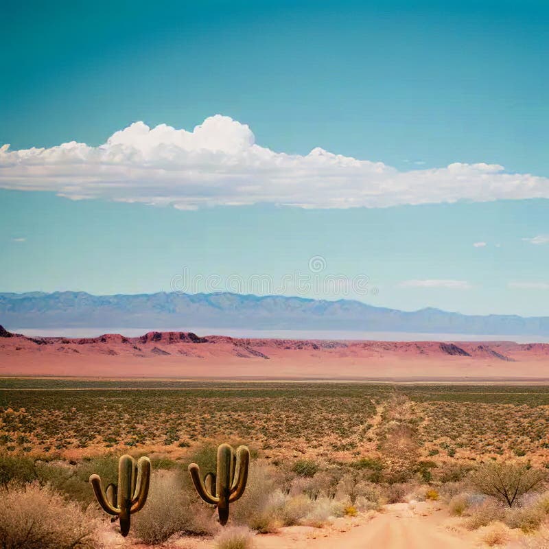 Arizona Desert Mountain Range Landscape Stock Image - Image of sand ...