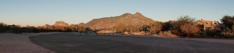 Arizona Desert Upscale Golf Course Stock Photo - Image of green, water ...