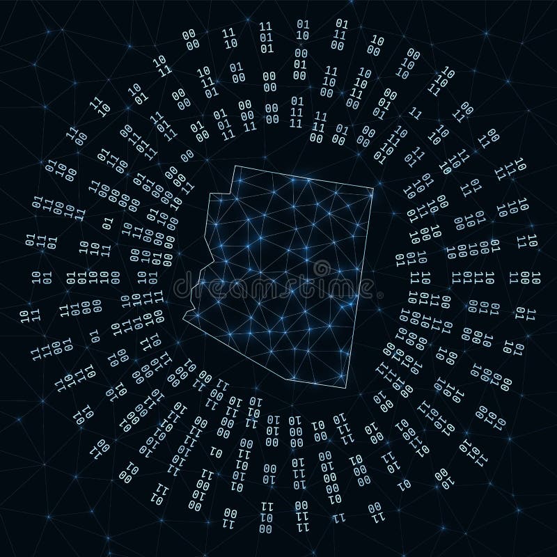 Arizona digital map. stock vector. Illustration of business - 187203257