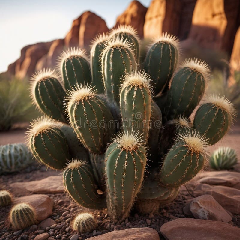 Arizona Dry Cactus Succulent Cacti Stock Illustration - Illustration of ...