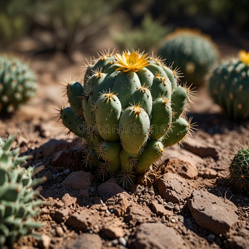 Arizona Dry Cactus Succulent Cacti Stock Illustration - Illustration of ...