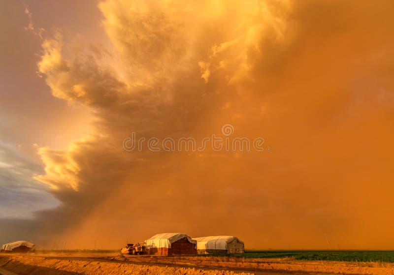 Arizona Dust Storm at Sunset Stock Photo - Image of travel, summer ...