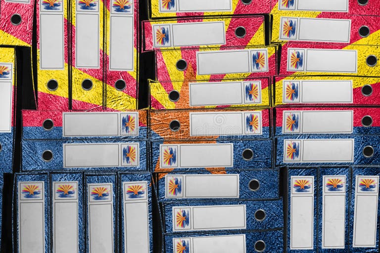 Arizona Flag Colors Folder Stack, Bureaucracy and Government ...