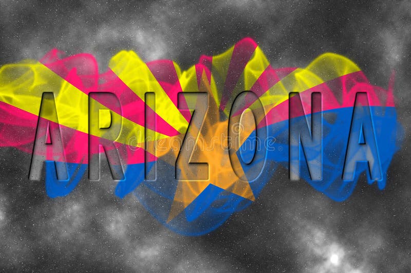 Arizona Flag with Starry Background Stock Illustration - Illustration ...