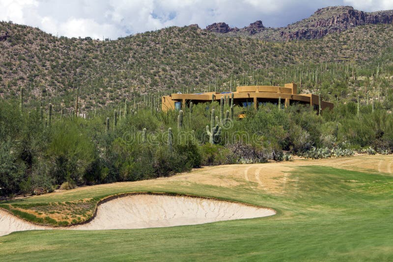 Scenic Desert Landscape at Arizona Golf Course Stock Photo - Image of ...