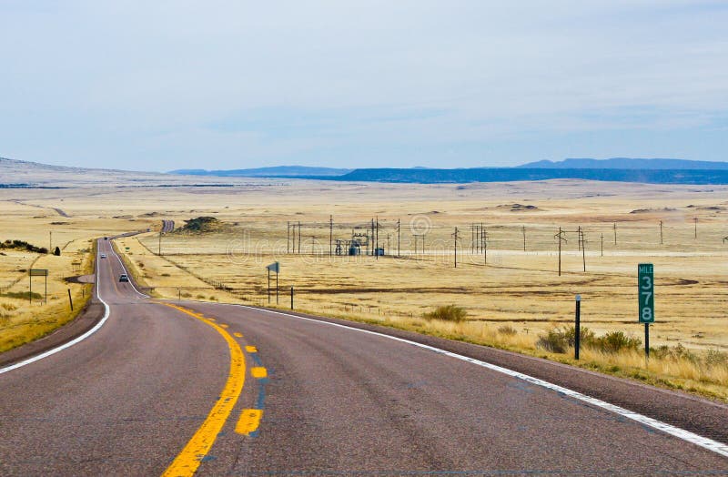 Arizona Highway 89 US with View of Snow Humphreys Peak Stock Image ...