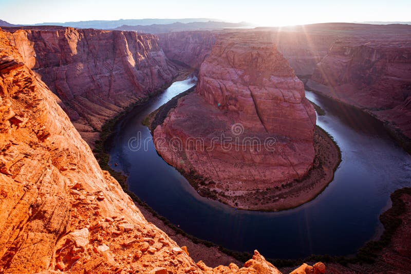 Arizona Horseshoe Bend Meander of Colorado River Stock Image - Image of ...