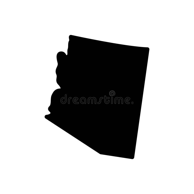 Black Solid Icon for Arizona, Map and Region Stock Vector ...