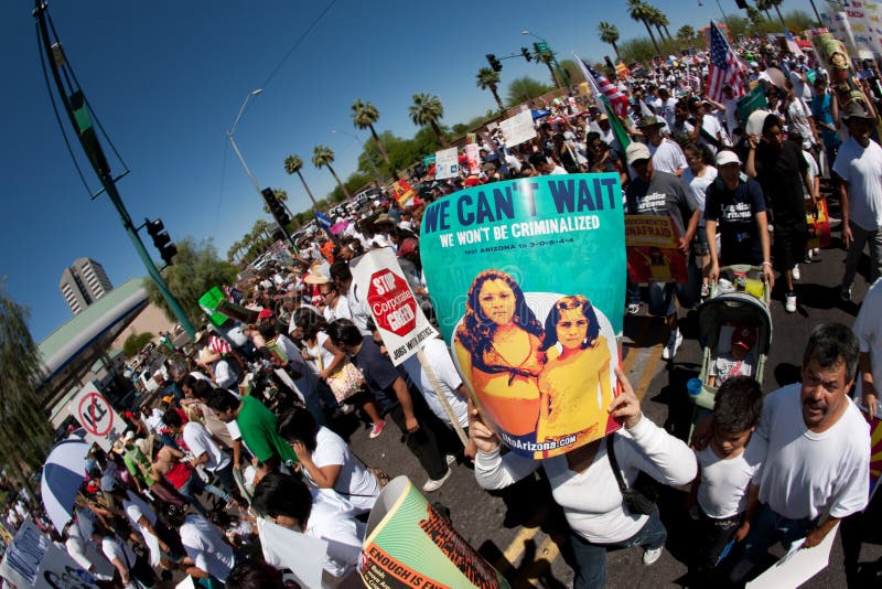 Arizona Immigration SB1070 Protest Rally Editorial Stock Photo - Image ...