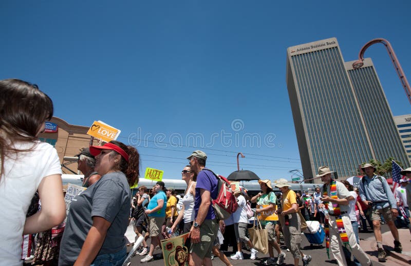 Arizona Immigration SB1070 Protest Rally Editorial Stock Photo - Image ...