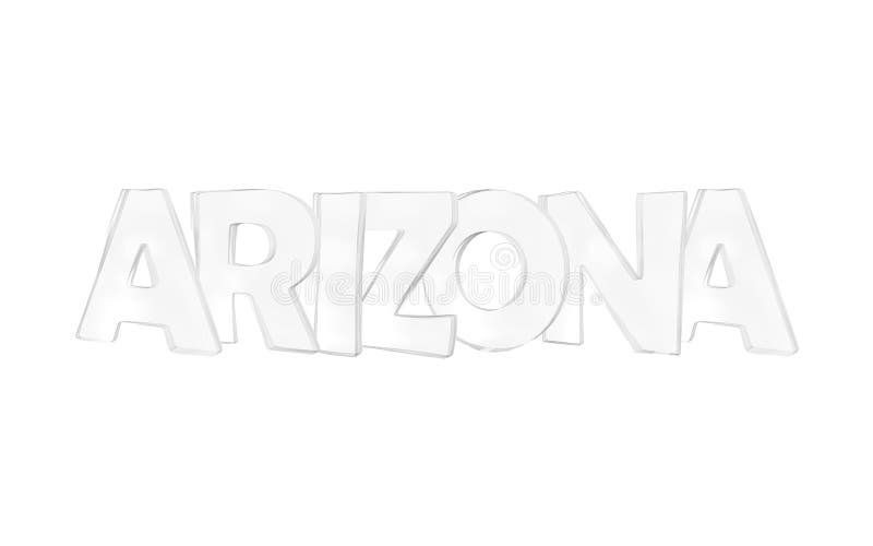 Arizona. Isolated USA State Names Stock Illustration - Illustration of ...