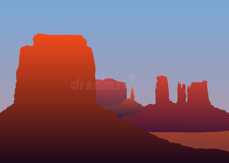 Arizona landscape stock vector. Illustration of desert - 125350543
