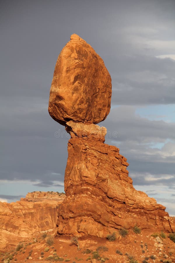 Arizona Leaning Rock stock photo. Image of rock, cloud - 59271318