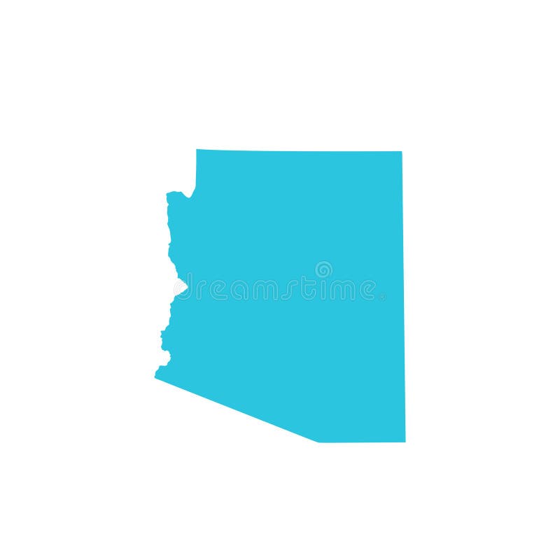 Arizona Map Icon. Isolated on White Background Stock Vector ...