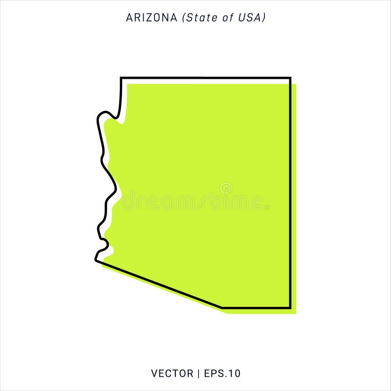 Arizona Map Vector Design Template. Stock Vector - Illustration of ...