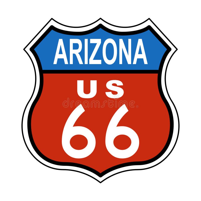 Arizona Route 66 Sign Stock Illustrations – 296 Arizona Route 66 Sign ...