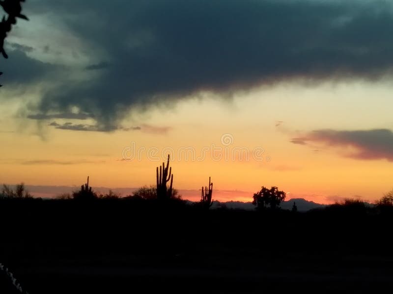 Arizona Skies at Night stock photo. Image of afterglow - 220276360