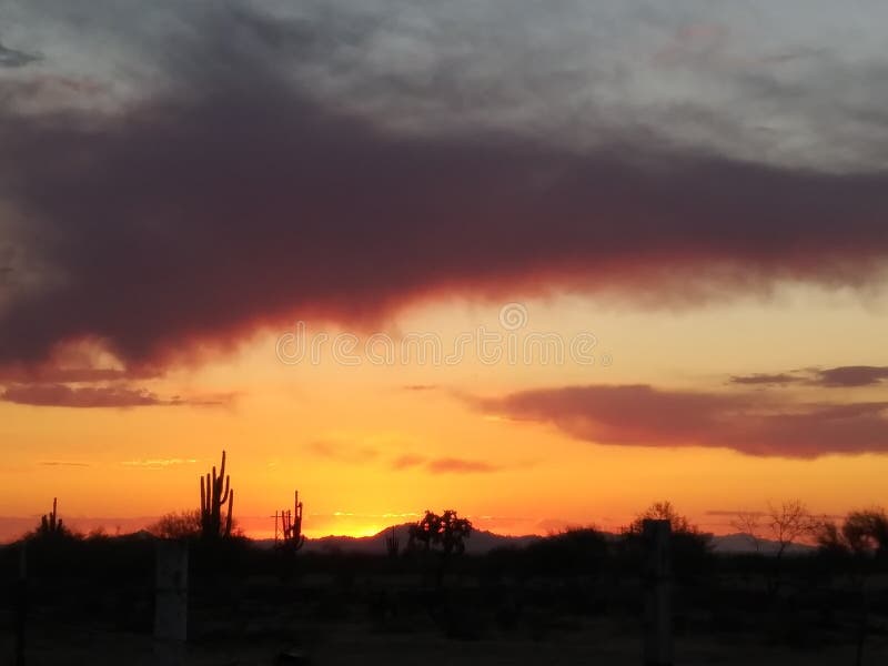 Arizona Skies at Night stock image. Image of afterglow - 220276441