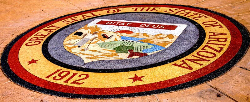 Colored Seal of the State of Arizona Stock Image - Image of phoenix ...