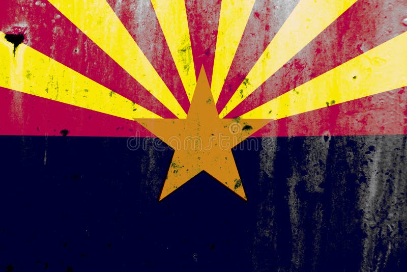Arizona State Flag stock illustration. Illustration of flag - 203223001