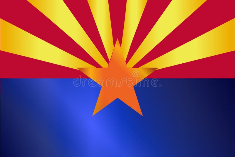 Arizona State Flag Gloss stock vector. Illustration of vector - 90926902