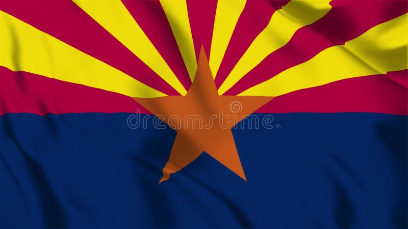 Arizona State Flag and Airplane Fly. Flight and Travel Concept Stock ...
