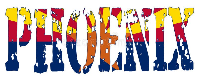 Arizona State Flag with Phoenix Stock Vector - Illustration of graphic ...