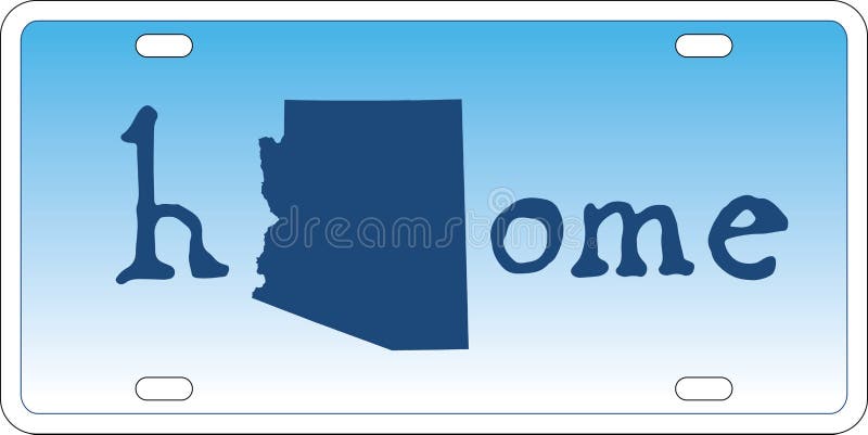 Arizona State License Plate Vector Stock Vector - Illustration of ...