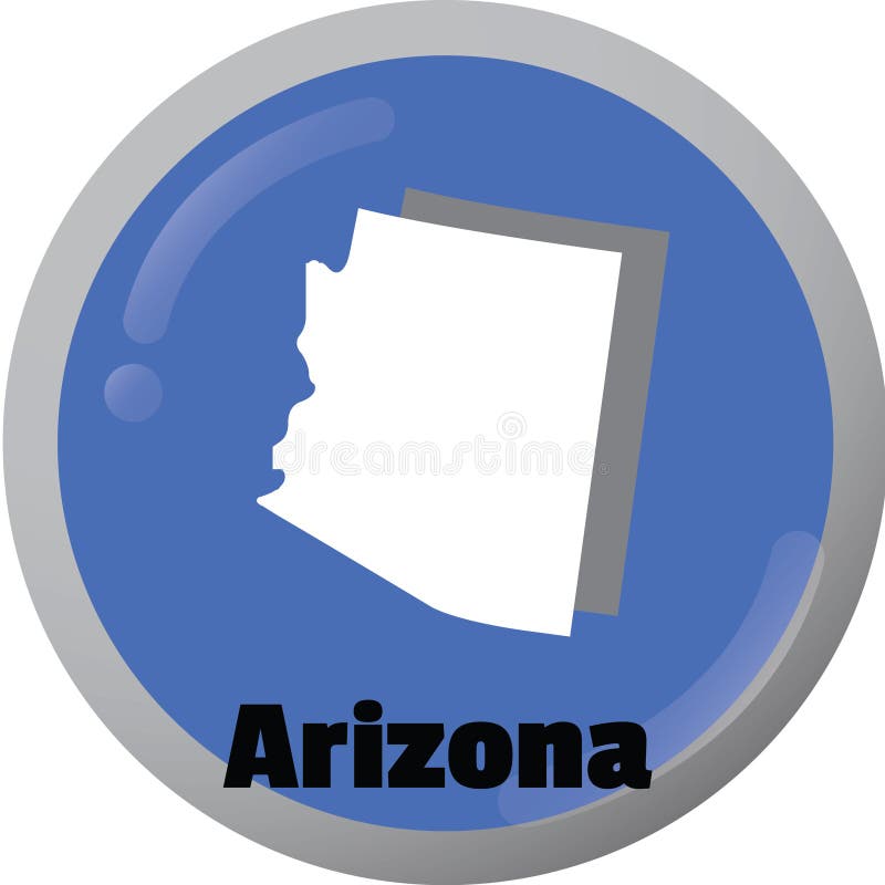 Arizona State Map. Vector Illustration Decorative Design Stock Vector ...