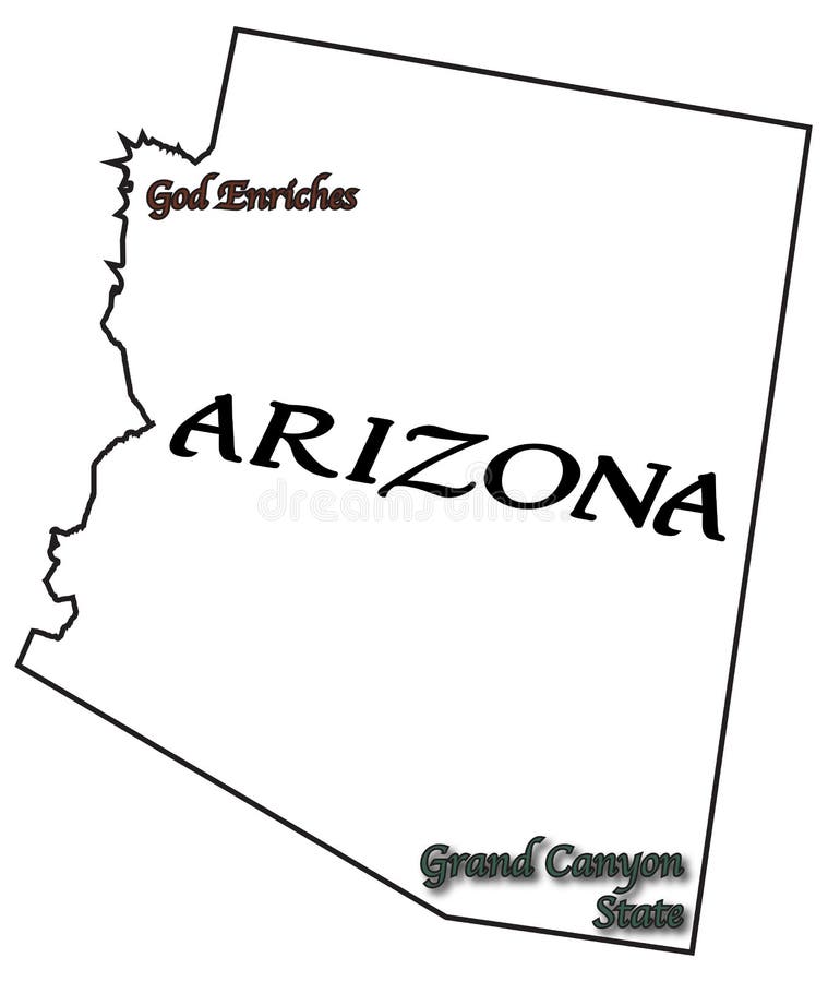 Arizona State Motto and Slogan Stock Illustration - Illustration of ...