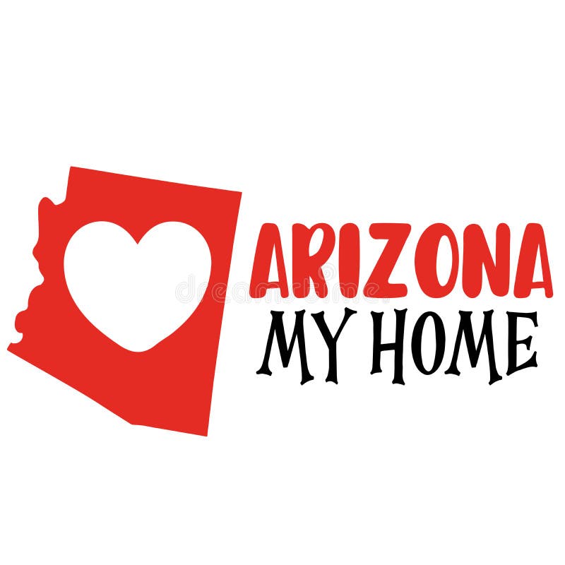 Arizona State Shape My Home Vector Stock Vector - Illustration of state ...