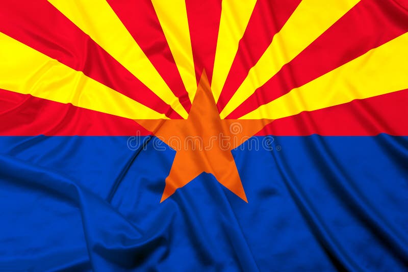 Arizona state silk flag stock photo. Image of material - 279896060