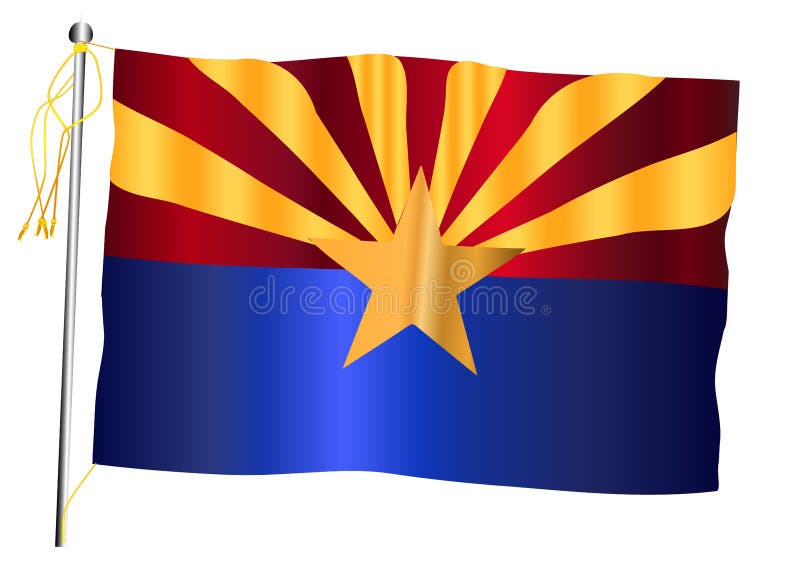 Waving Arizona State Flag Stock Illustrations – 533 Waving Arizona ...