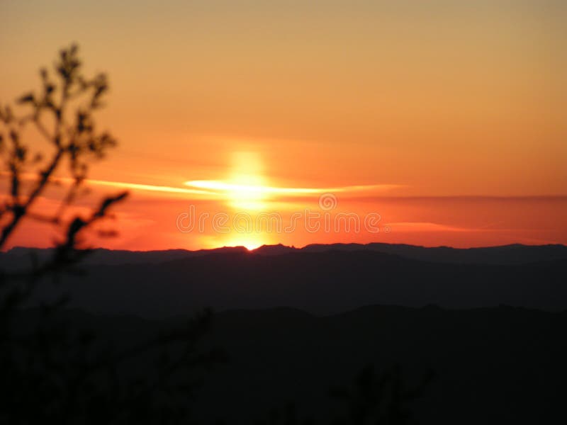Arizona Sunset stock photo. Image of clouds, sunrise, tree - 136186