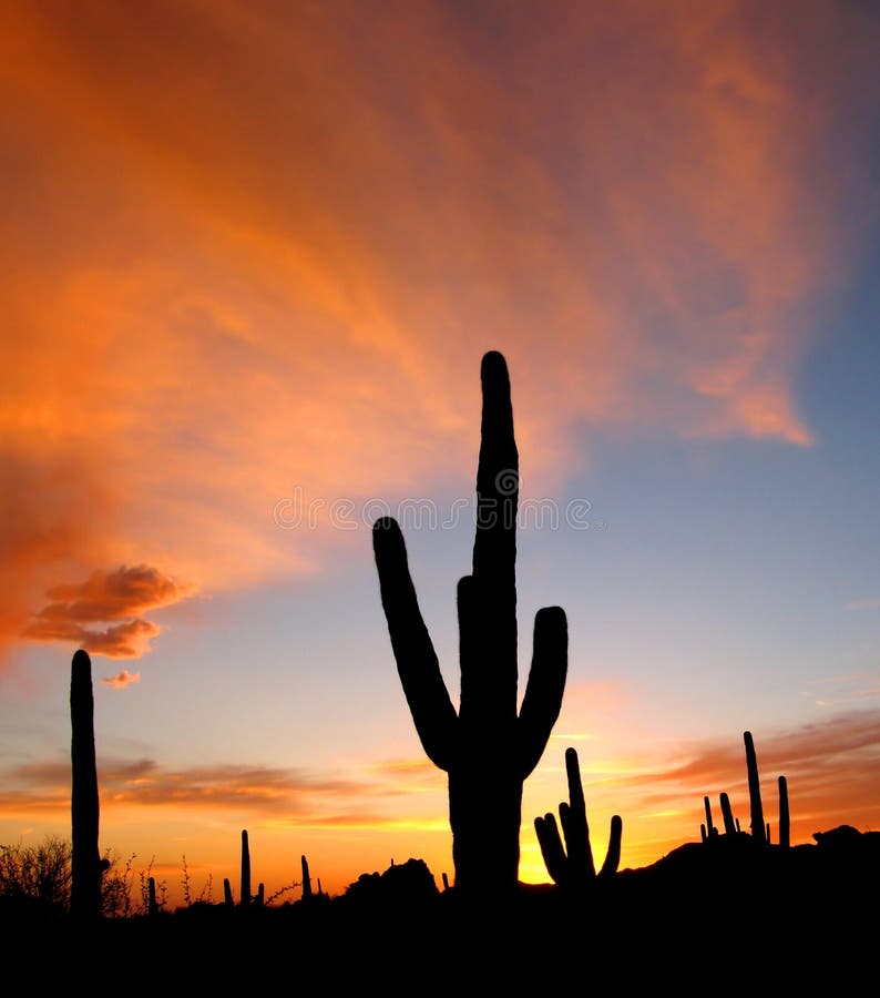 Arizona Sunset stock image. Image of clouds, desert, evening - 2112079