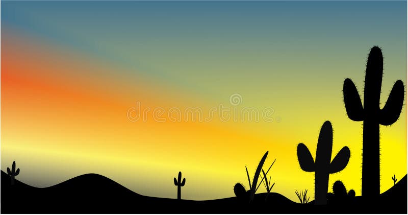 Arizona Sunset stock vector. Illustration of nature, sunset - 4545472