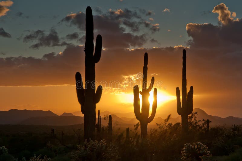 Arizona Sunset stock image. Image of sunset, blue, black - 90008697