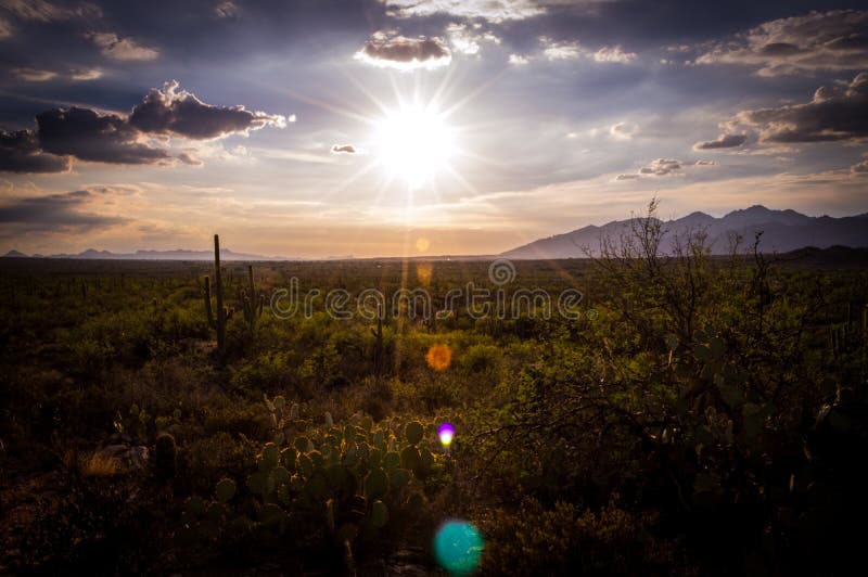 Arizona Sunset stock image. Image of heavenly, clouds - 42365563