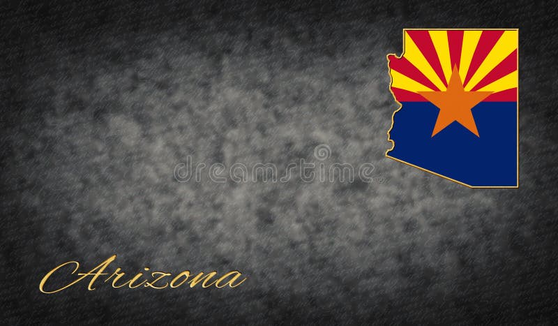 Arizona Symbols, Map of Arizona Stock Photo - Image of grand, music ...