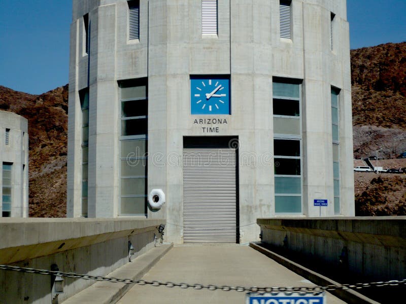 Arizona Time, Hoover Dam Nevada Stock Image - Image of high, colorado ...