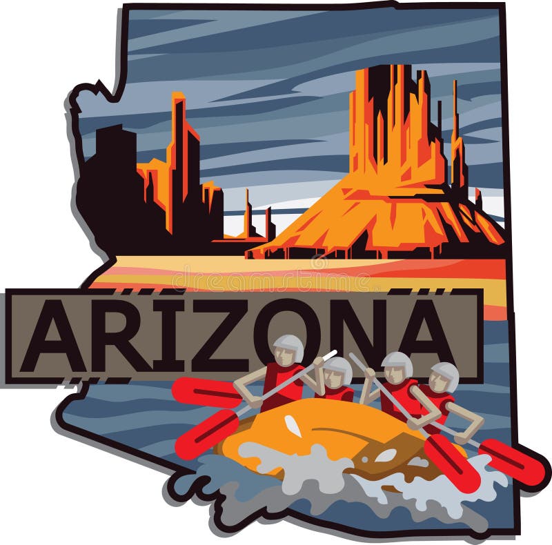 Arizona. Vector Illustration Decorative Design Stock Illustration ...