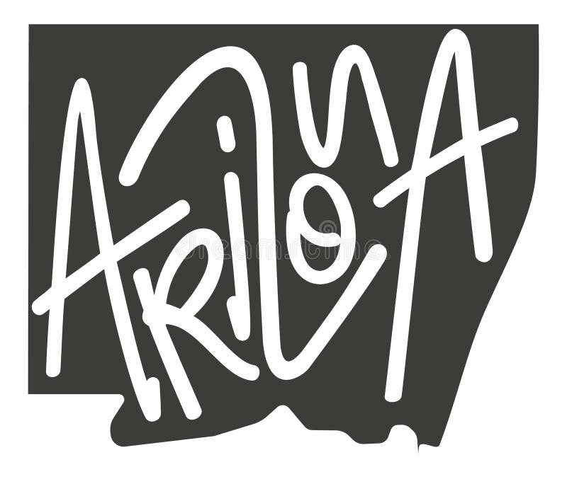 Arizona Map Silhouette Stamp State Stock Illustrations – 75 Arizona Map ...