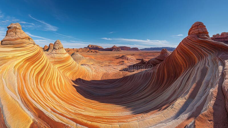 Arizona Wave Rock Formation Stunning Desert Landscape Stock ...