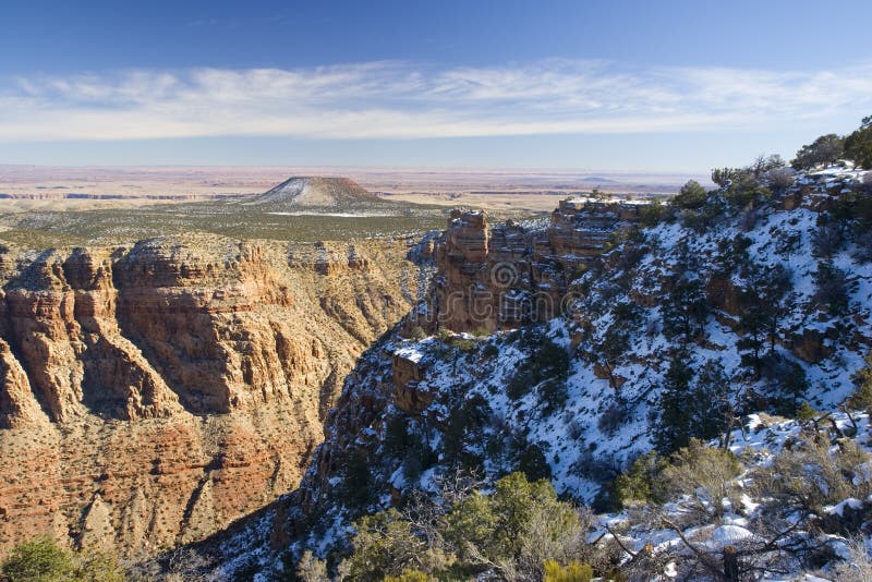 Arizona Winter in Grand Canyon Stock Photo - Image of green, canyon ...