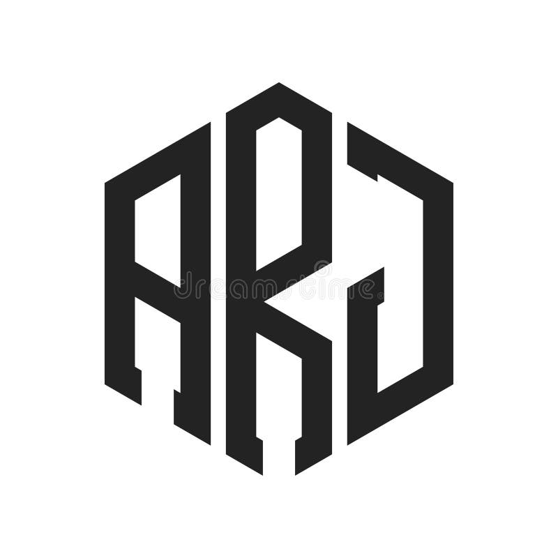 ARJ Logo Design. Initial Letter ARJ Monogram Logo Using Hexagon Shape ...