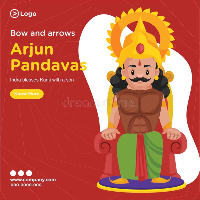 Banner Design of Arjun Pandavas Stock Vector - Illustration of bhagavad ...