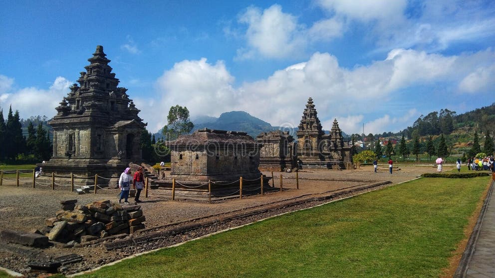 Arjuna Temple Complex in the Dieng Plateau. Central Java Stock Photo ...